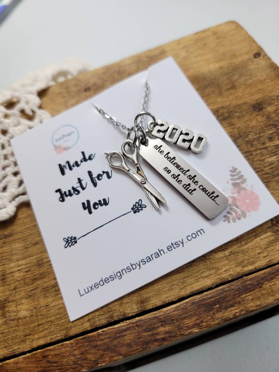 Cosmetology Graduation Gift, Cosmetology Jewelry, Scissors Necklace ...