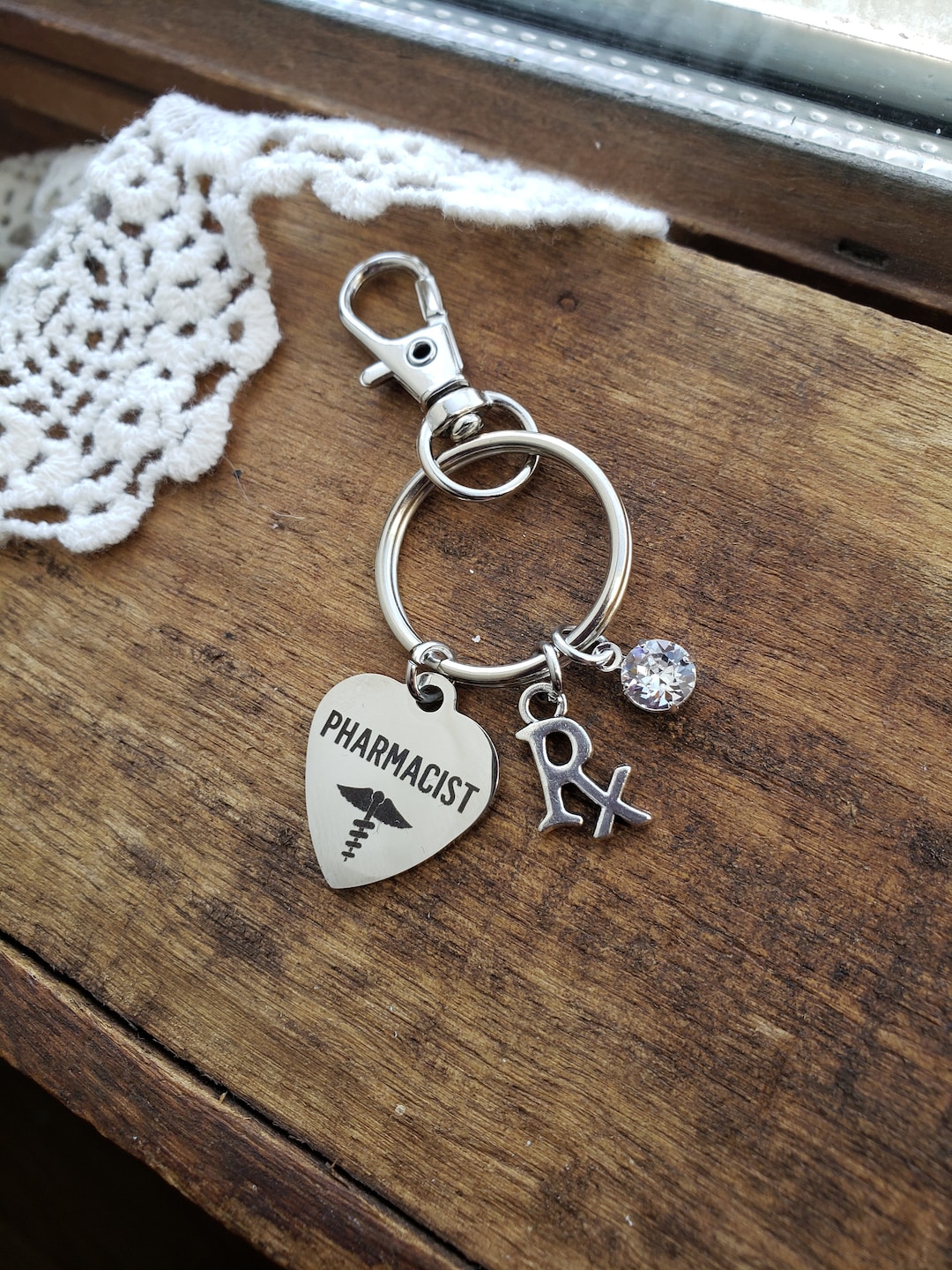 Gift for Pharmacist , Pharmacist Keychain, Key Ring With Pharmacist ...