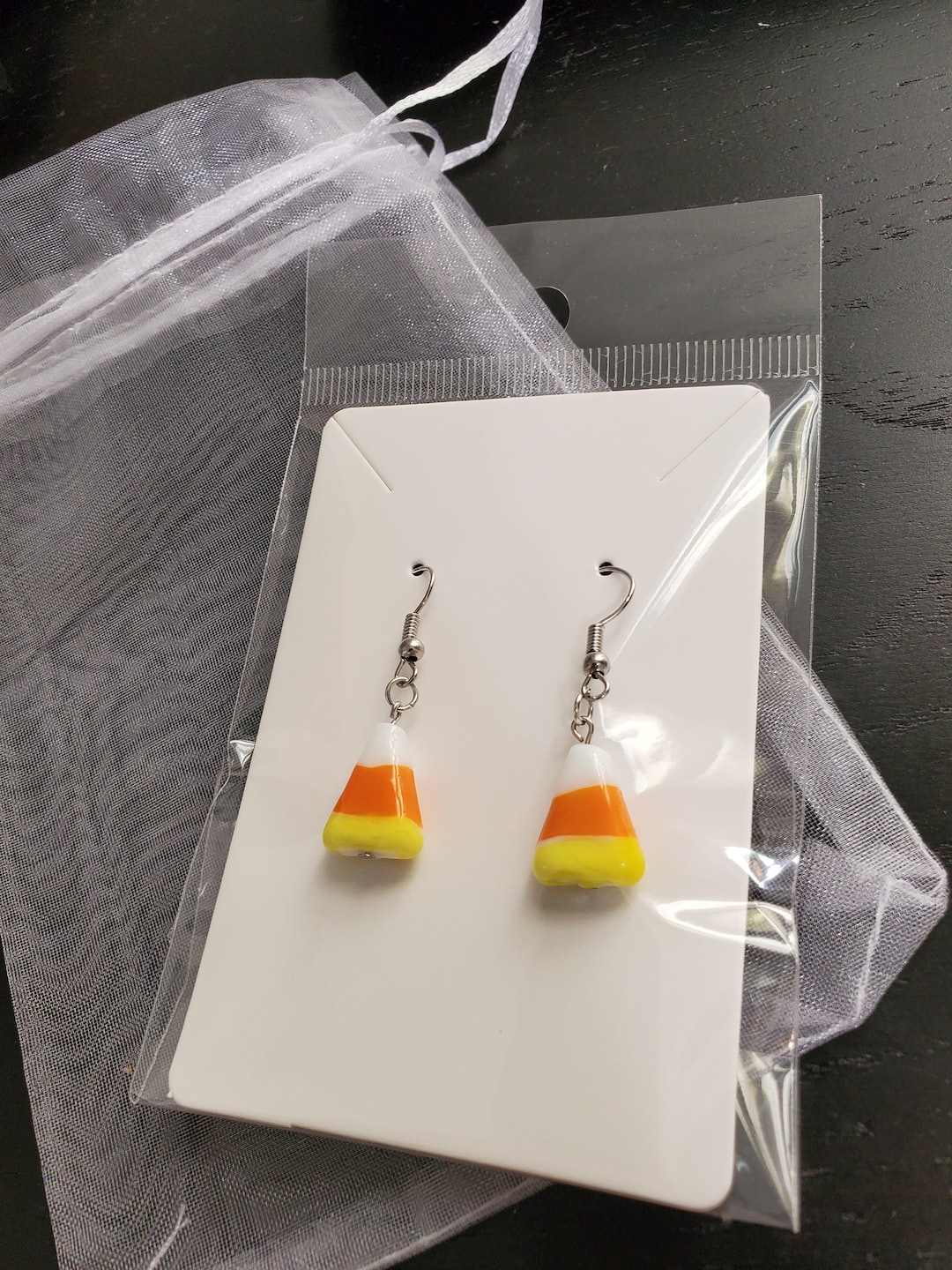 Candy Corn Earrings, Candy Corn Jewelry, Halloween Earrings, Halloween ...