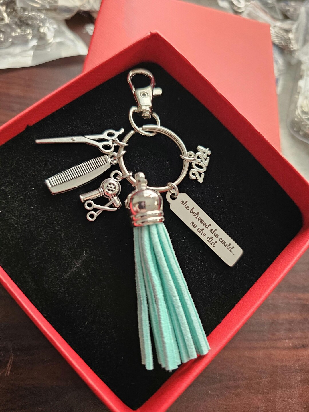 Cosmetology Graduation Gift for Hairstylist, Personalized Keychain ...