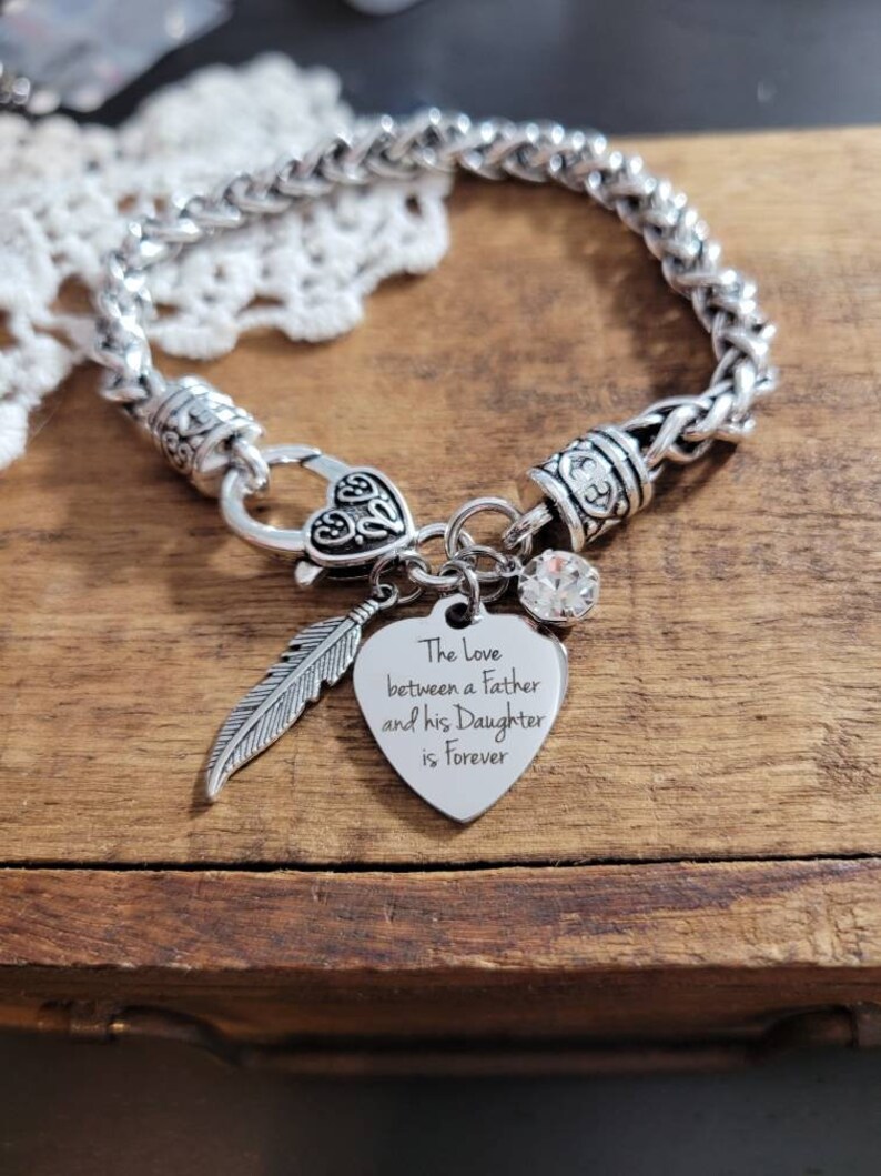 Father daughter bracelet gift for daughter the love between | Etsy