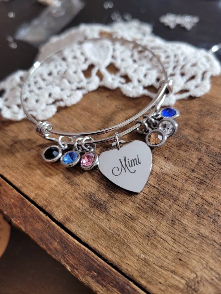 Personalized gift for mimi mimi birthstone bracelet mimi | Etsy