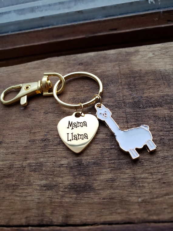 Mama Llama Keychain Llama Mama Keychain Gift for Mom | Etsy