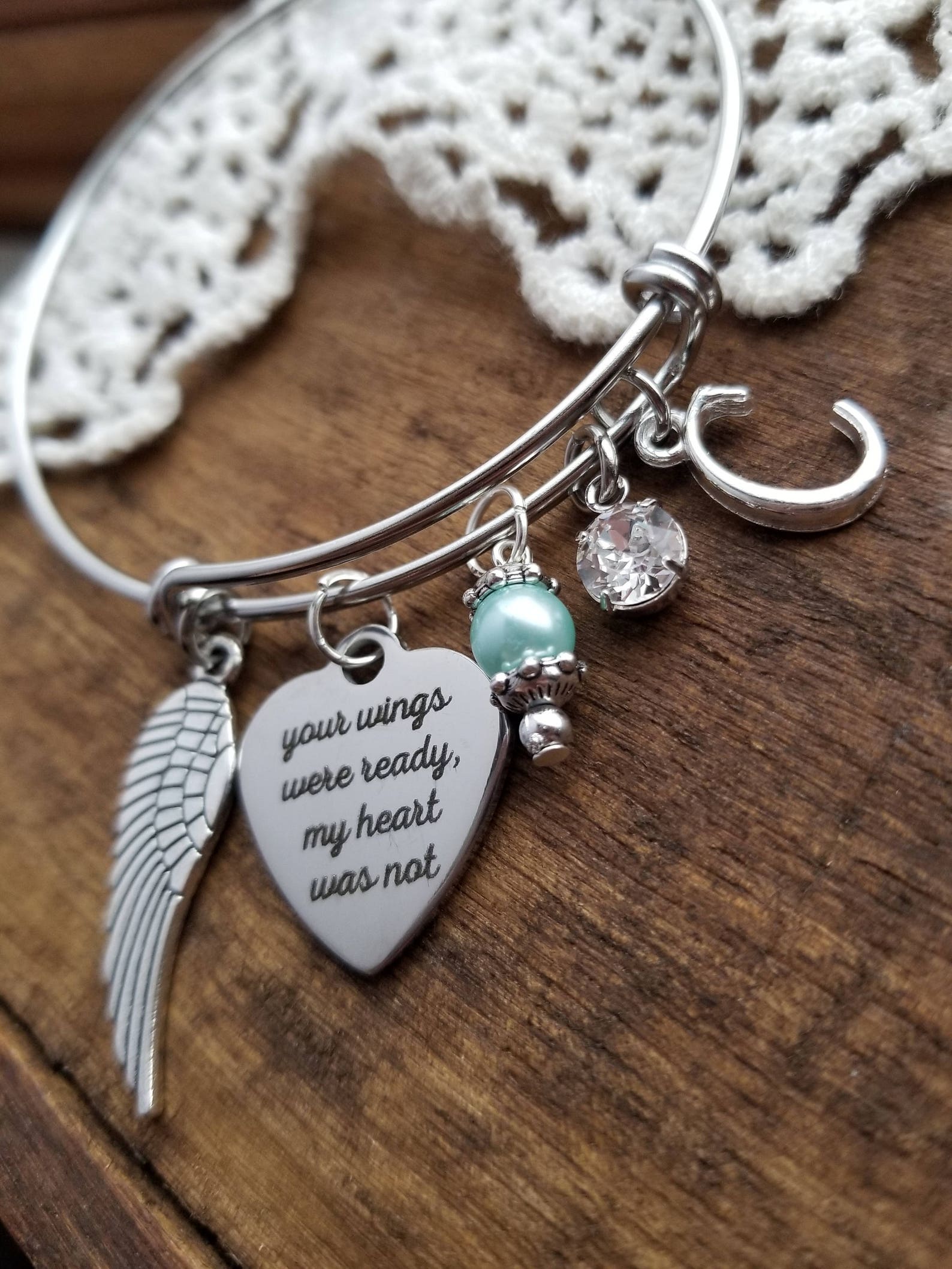 Personalized Memorial Jewelry Personalized Memorial Bracelet | Etsy