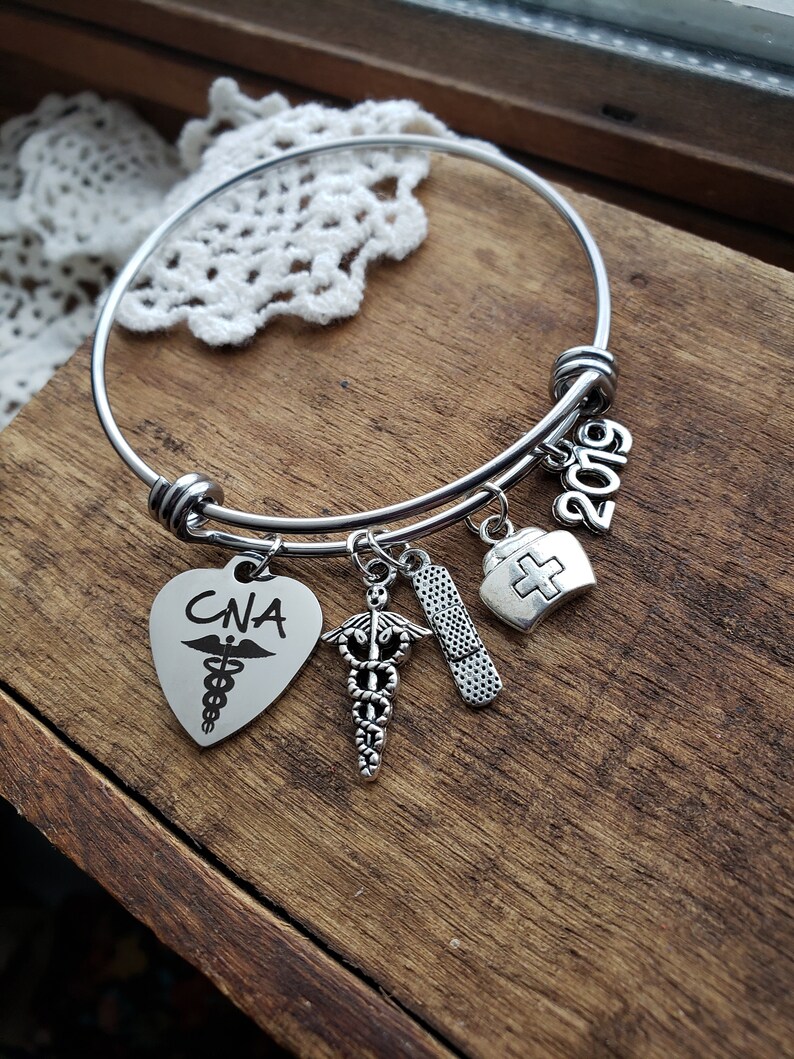 Gift for CNA cna graduation gift Cna bracelet bangle | Etsy