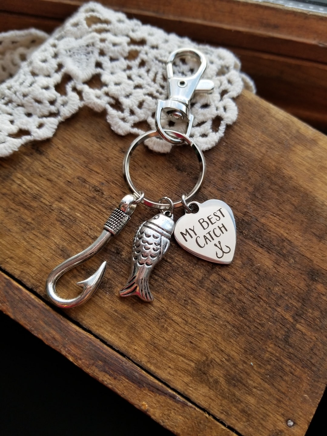 Gift for Husband, Fishing Gift, Fishing Keychain, Gift for Fisherman ...