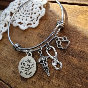 Vet Tech Jewelry, Gift for Vet Tech, Vet Tech Charm Bracelet ...