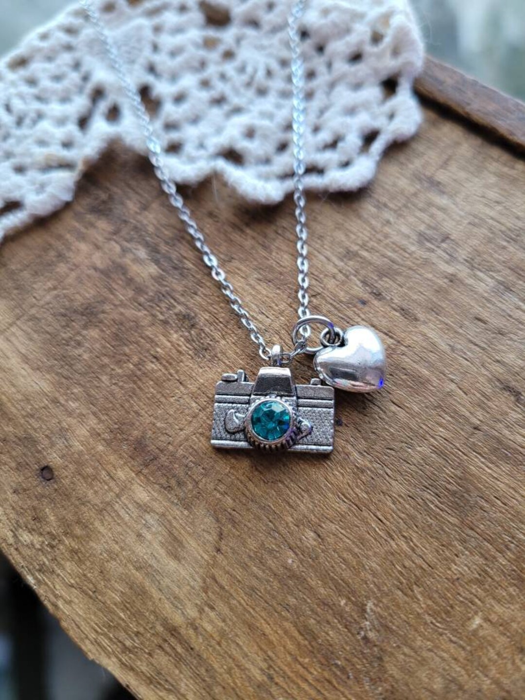 Camera Necklace, Gift for Photographer, Camera Charm Jewelry ...