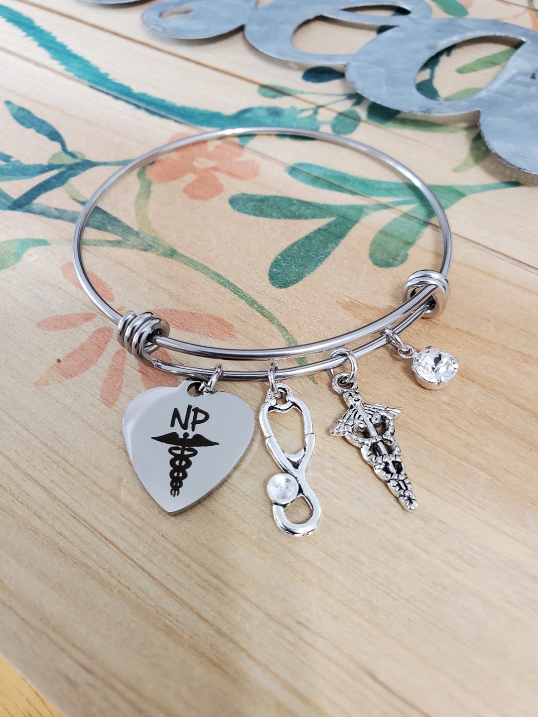 Nurse Practitioner Gift, Gift for NP, Nurse Practitioner Charm Bracelet ...