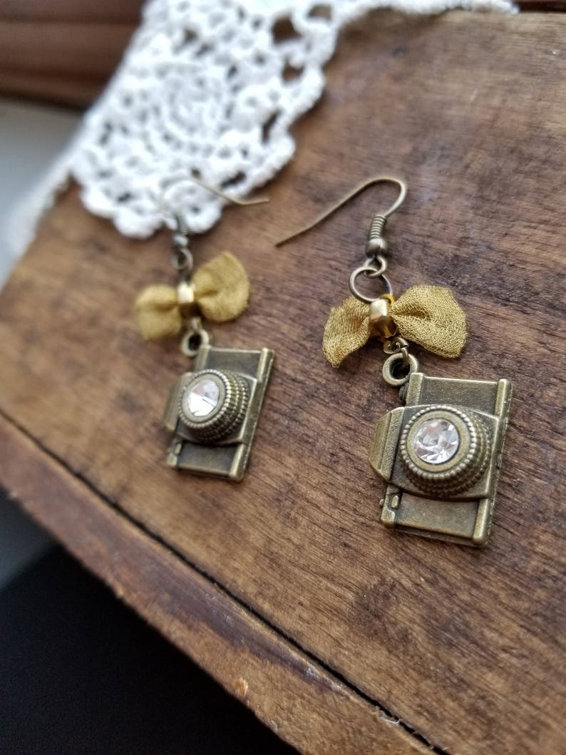 Camera earrings gift for Photographer photography | Etsy