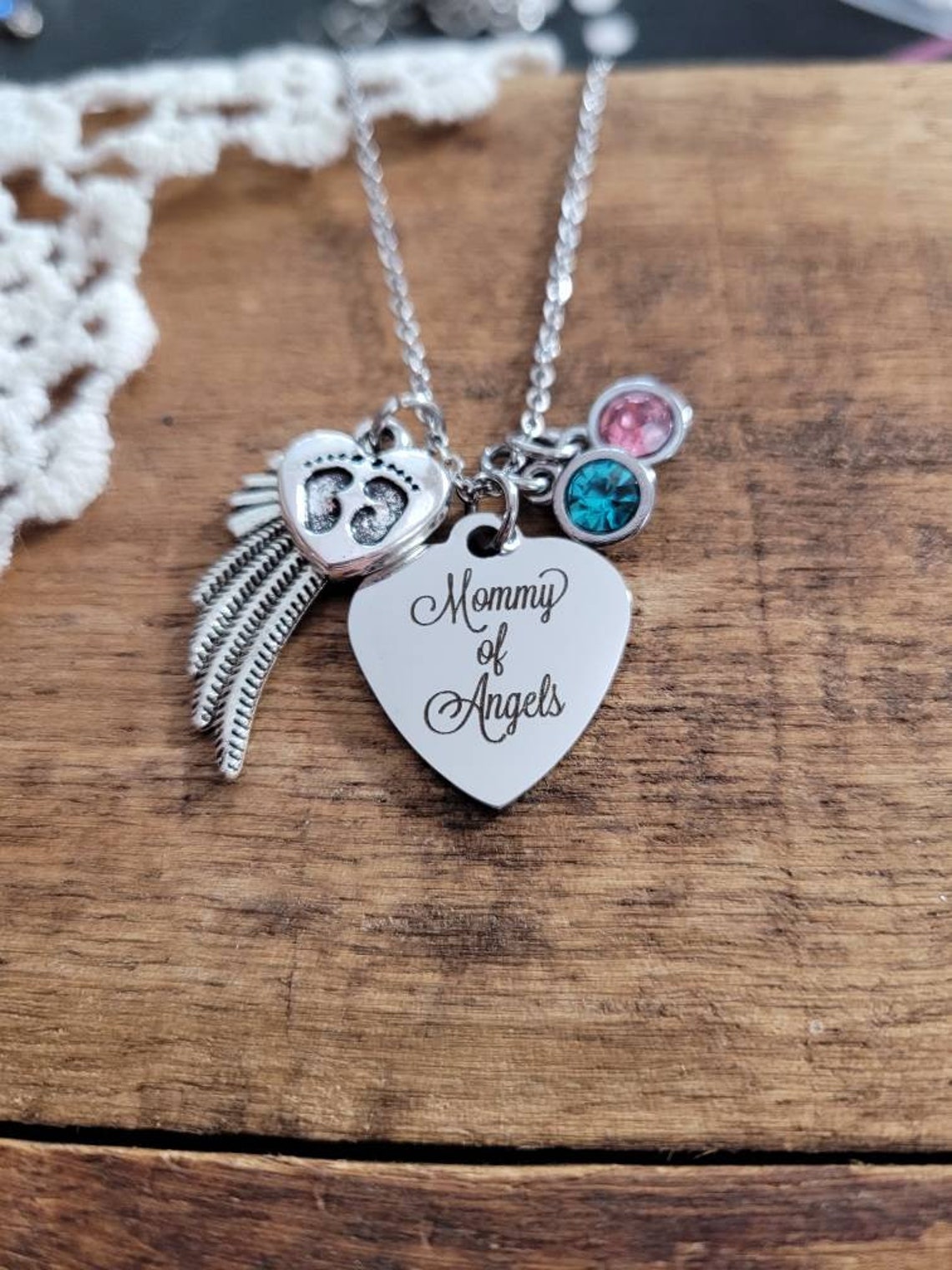 Miscarriage Jewelry, Multiple Miscarriage Memorial Jewelry, Mommy of ...