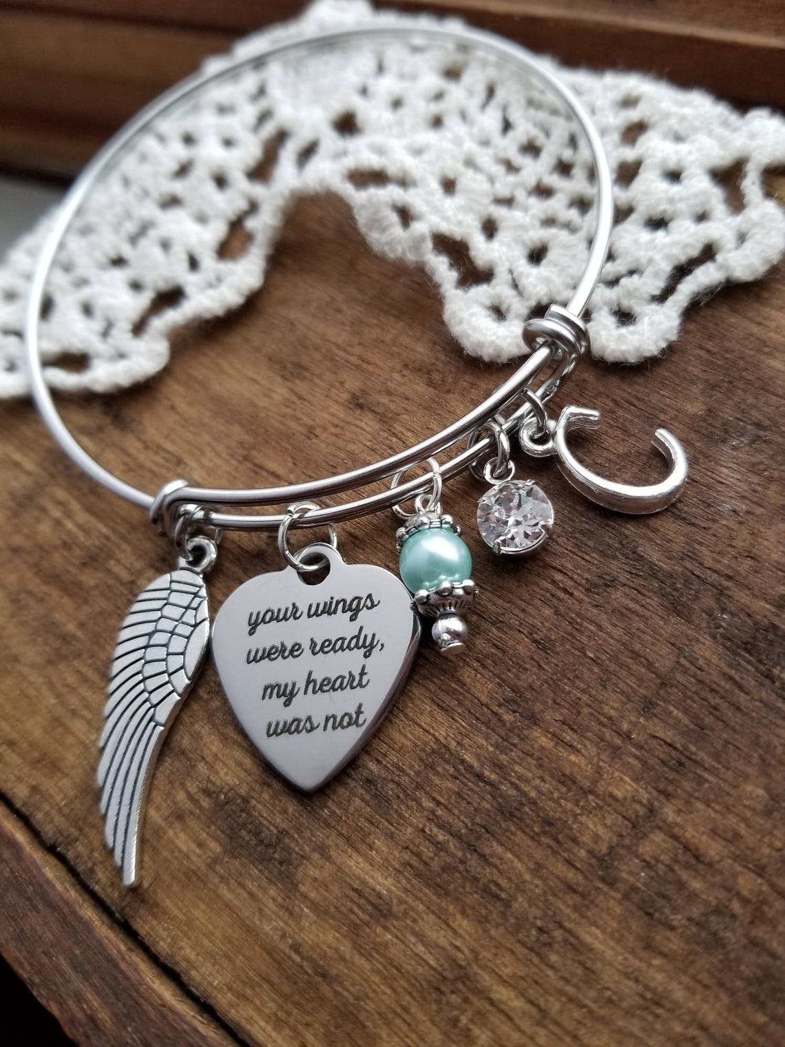 Personalized Memorial Jewelry Personalized Memorial Bracelet | Etsy