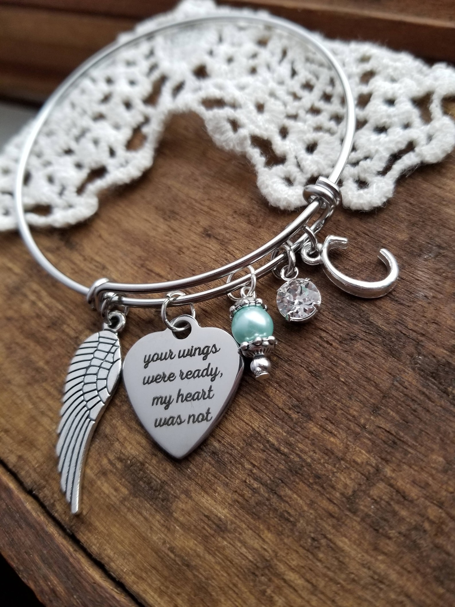 Personalized Memorial Jewelry Personalized Memorial Bracelet | Etsy