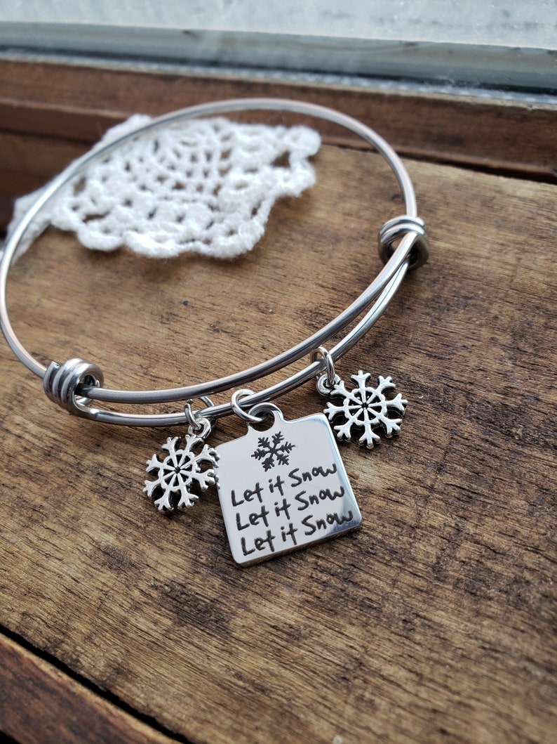 Snowflake Jewelry Snowflake Bracelet Snowflake Charm | Etsy