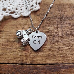 Farm Girl Necklace, Gift for Farmer, Farming Gift, Cowgirl Gift, Gift ...