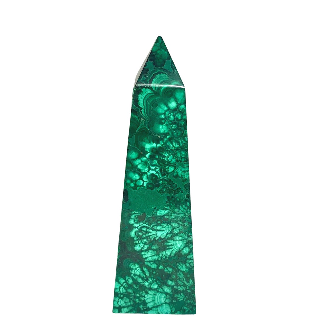 Green Malachite Healing Crystal Stone Obelisk Tower - Etsy