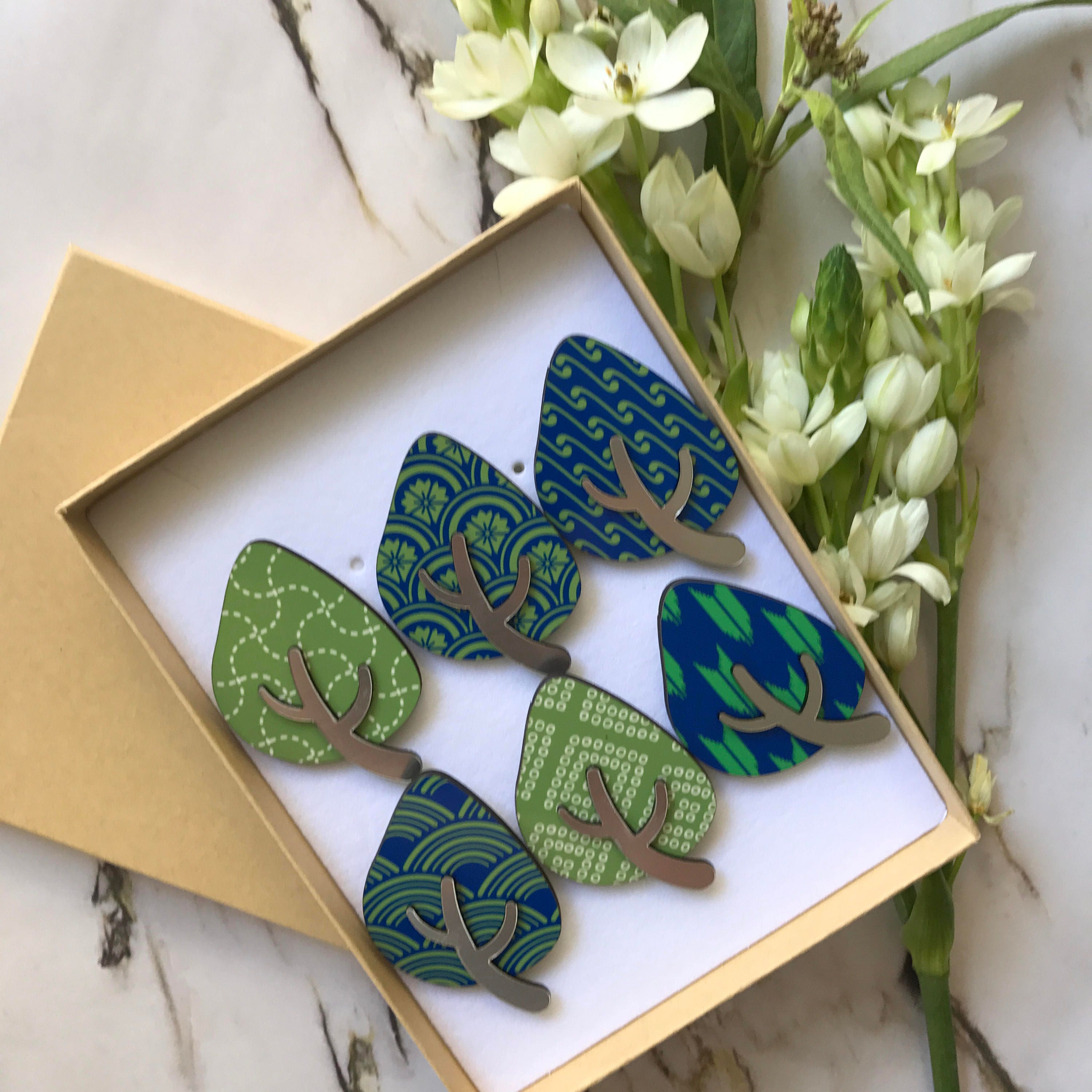 Set of 2 (two) Brooches Tree - Etsy