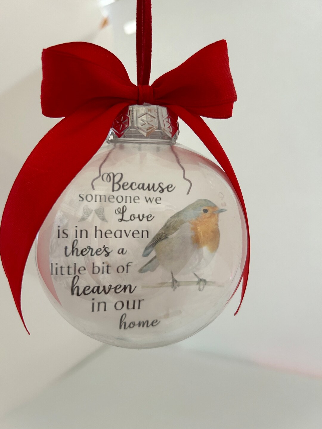 Memorial Bauble: Robin Ornament, Remembrance Gift - Etsy UK