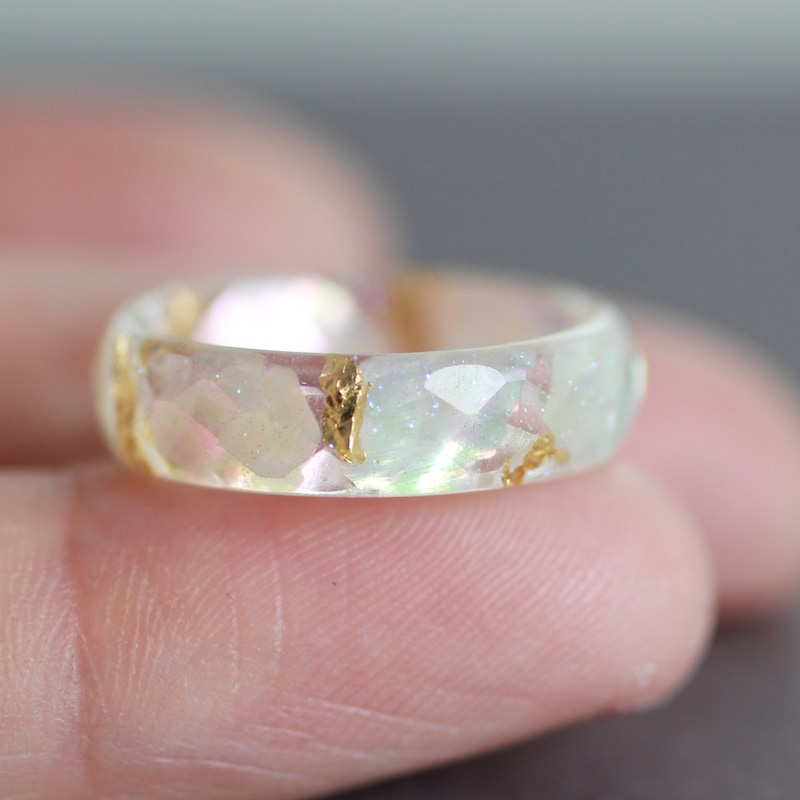 Nature Resin Ring - Etsy