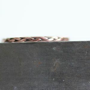 Thin Braided Copper Ring, Simple Dainty Elegant Wedding Band Ring, 7th ...