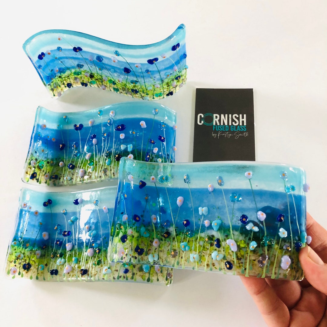 Fused Glass Cornish Coastal Wave, Cornish Fused Glass, Fused Glass ...