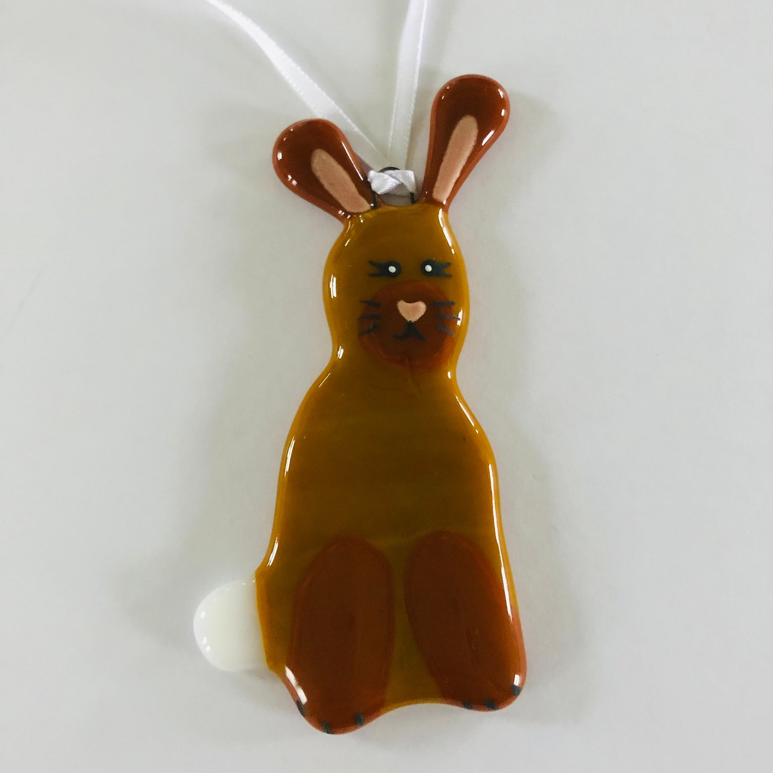 Fused Glass Bunny Rabbit Decoration Cornish Fused Glass - Etsy