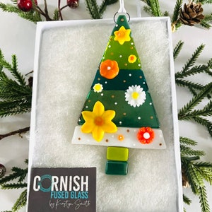 Fused Glass Christmas Tree Decoration, Tree Decoration, Christmas ...