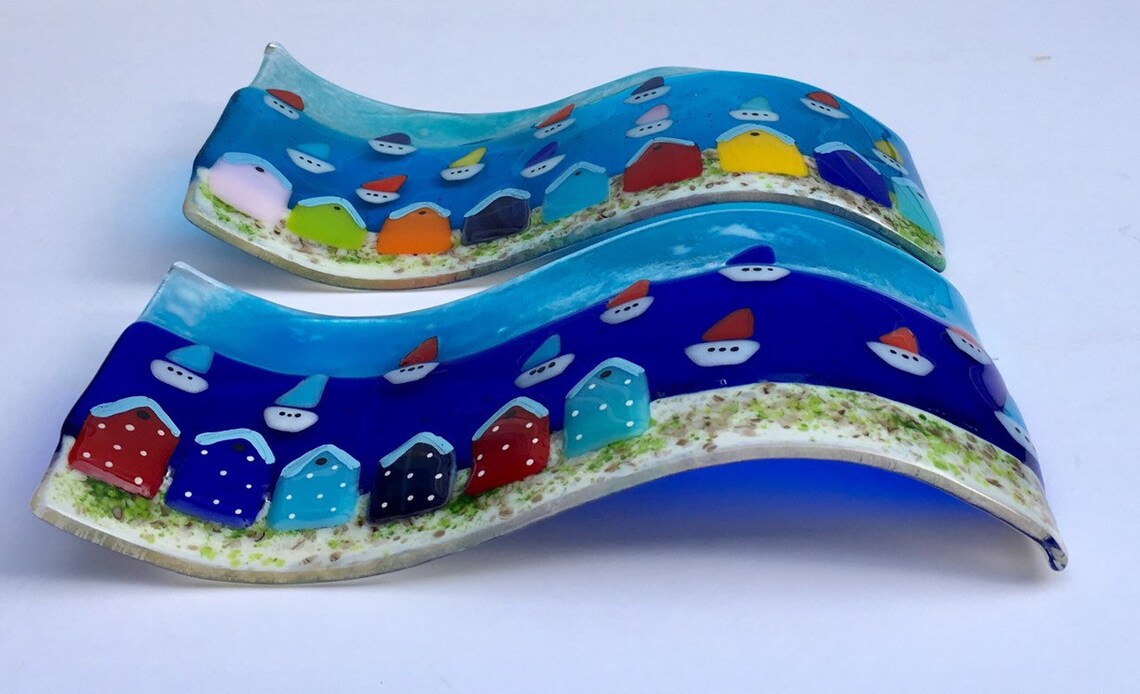 Fused Glass Art Fused Glass Cornish Coastal Inspired - Etsy
