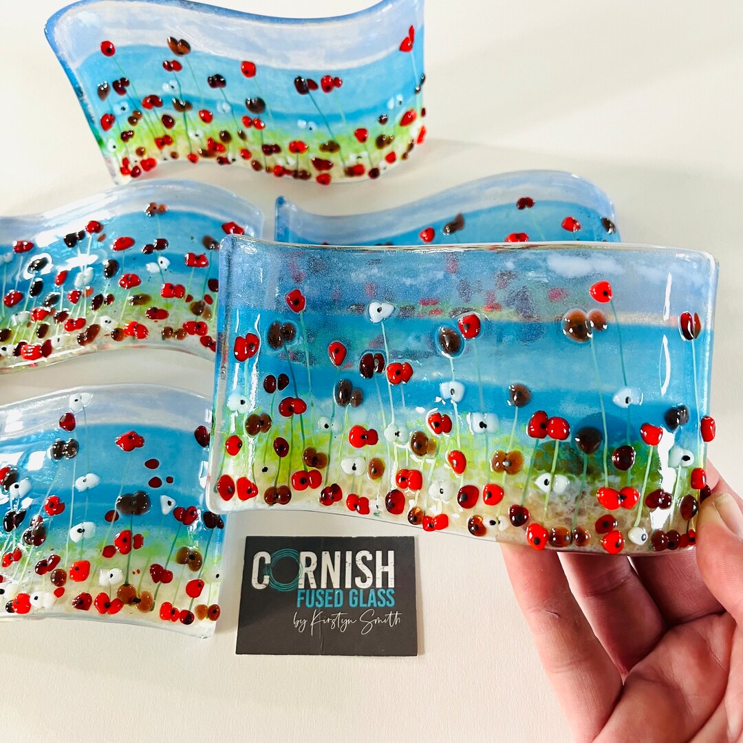 Fused Glass Cornish Coastal Wave, Cornish Fused Glass, Fused Glass ...