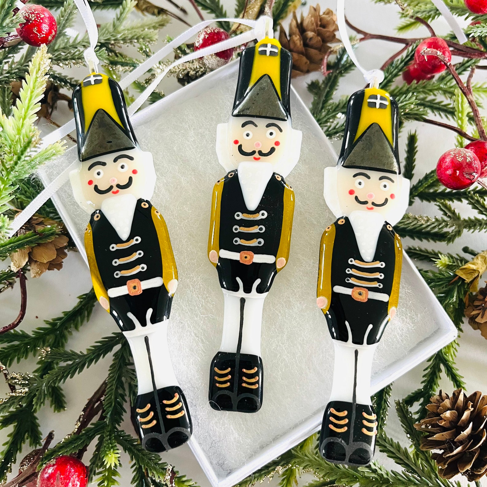 Fused Glass Nut Cracker, Toy Solider Christmas Decoration, Christmas ...