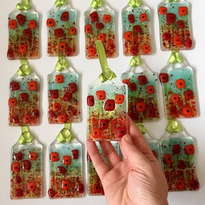 Fused Glass, Poppy Art, Remembrance Poppy, Poppy Gift, Remembrance Gift ...