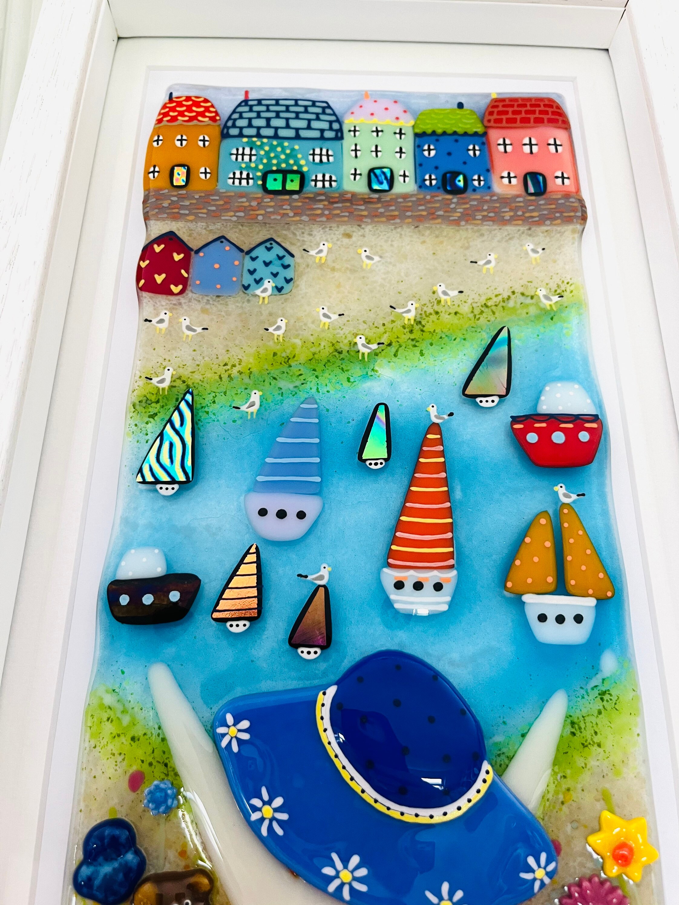 Fused Glass Whimsical Coastal Art, Fused Glass Art, Cornish Fused Glass ...