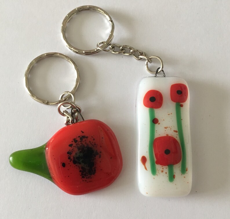 Fused Glass Remembrance Poppy Remembrance Gift Memorial - Etsy