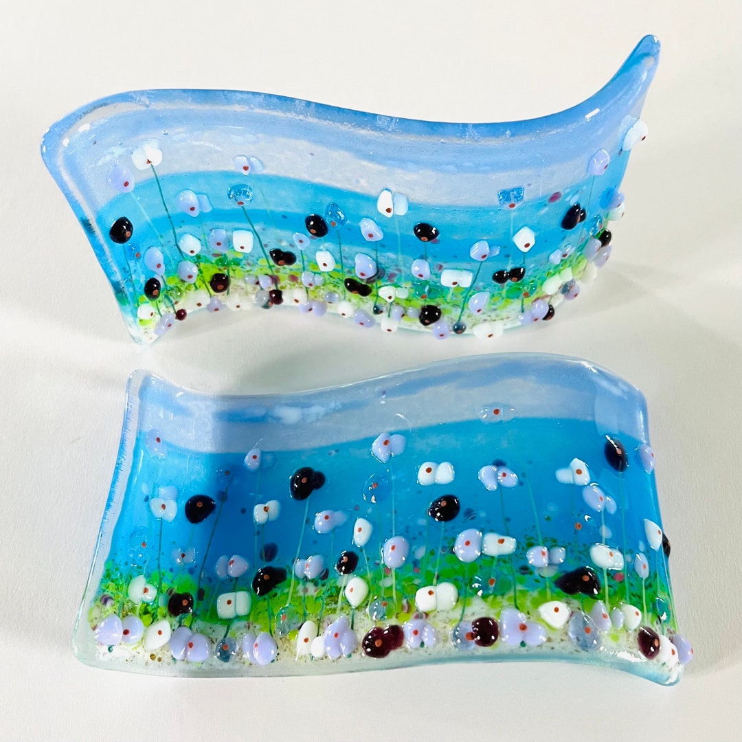 Fused Glass Cornish Coastal Wave, Cornish Fused Glass, Fused Glass ...