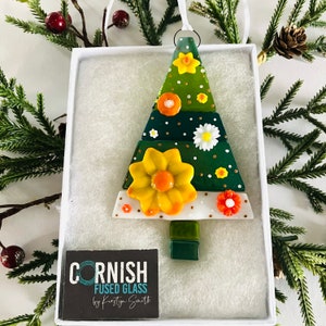 Fused Glass Christmas Tree Decoration, Tree Decoration, Christmas ...