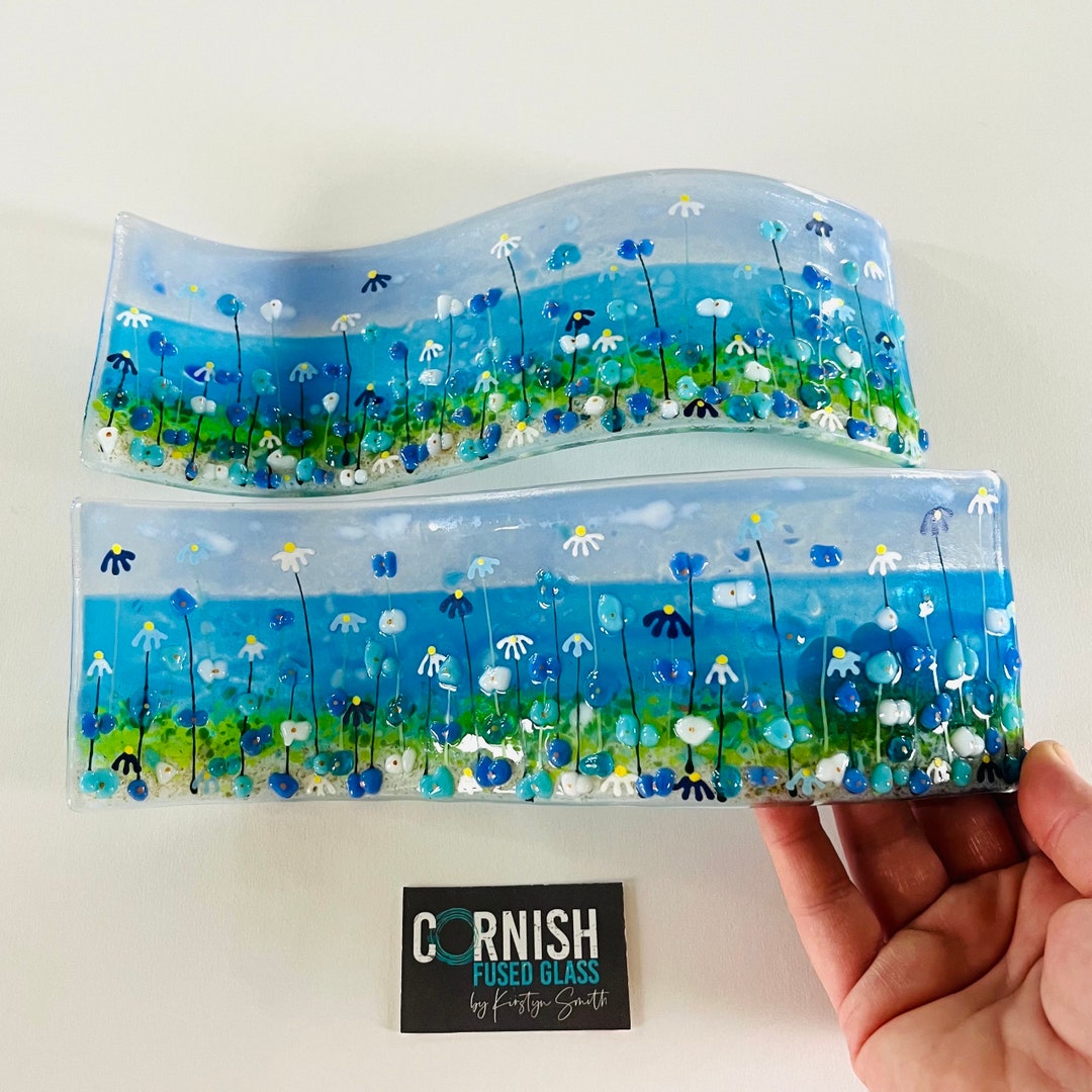 Fused Glass Cornish Coastal Wave, Cornish Fused Glass, Fused Glass ...