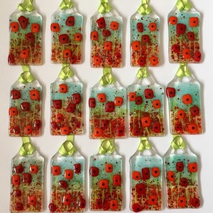 Fused Glass, Poppy Art, Remembrance Poppy, Poppy Gift, Remembrance Gift ...