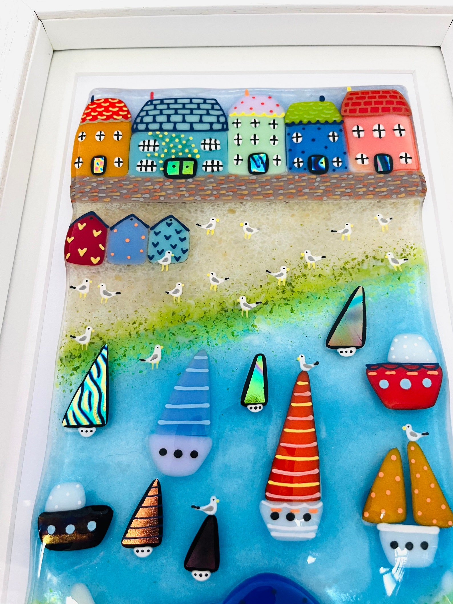 Fused Glass Whimsical Coastal Art, Fused Glass Art, Cornish Fused Glass ...