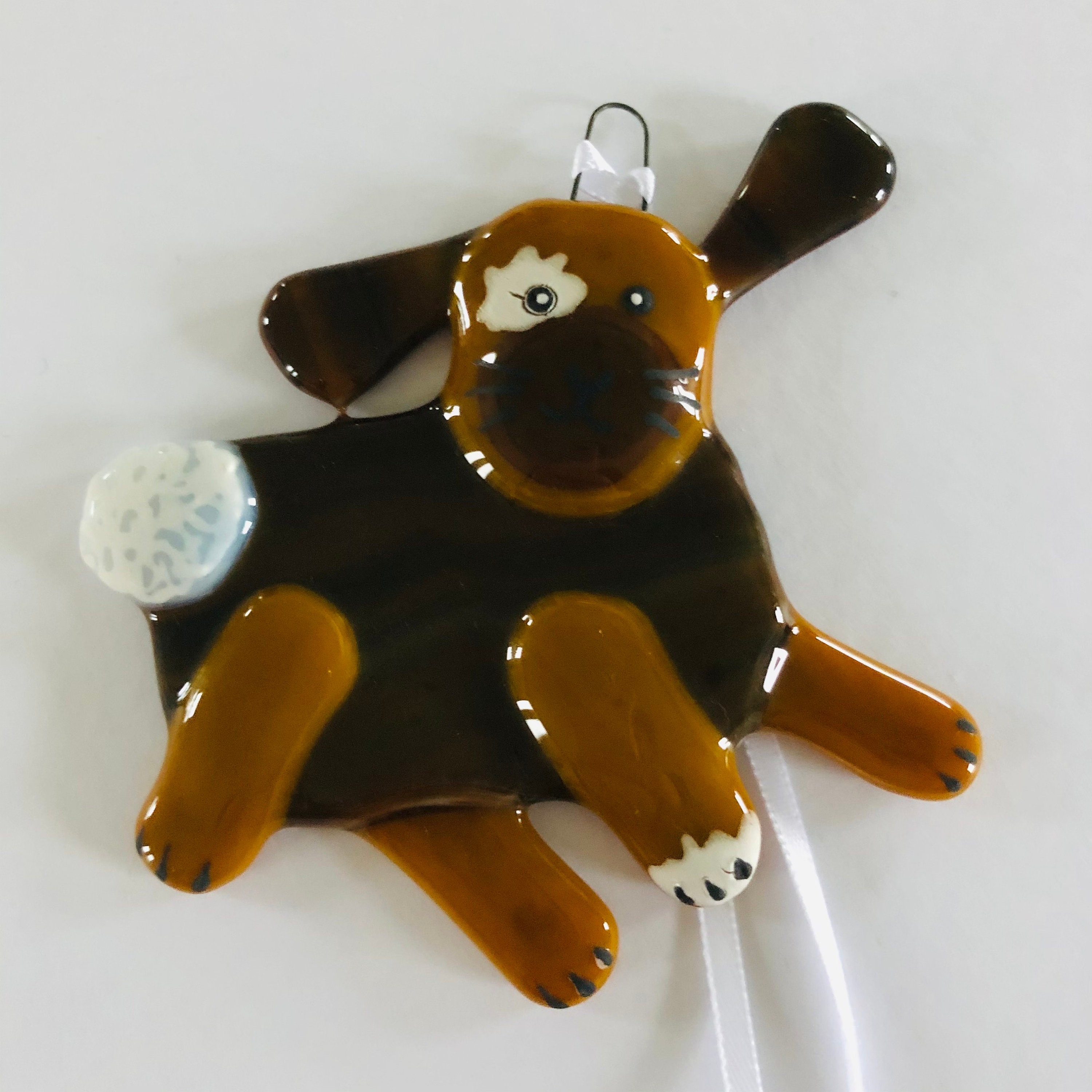 Fused Glass Bunny Rabbit Decoration Cornish Fused Glass | Etsy