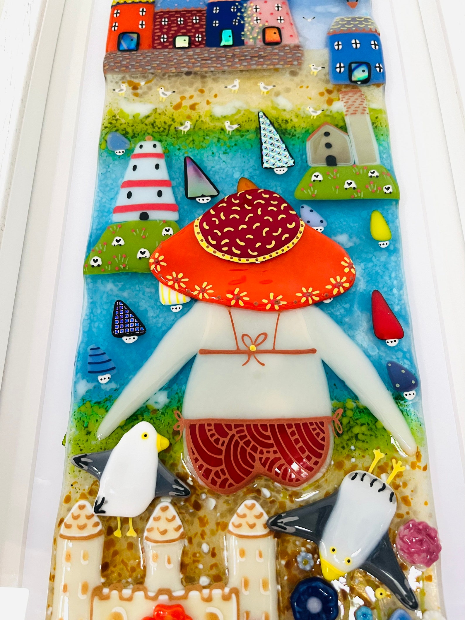 Fused Glass Whimsical Coastal Art, Fused Glass Art, Cornish Fused Glass ...