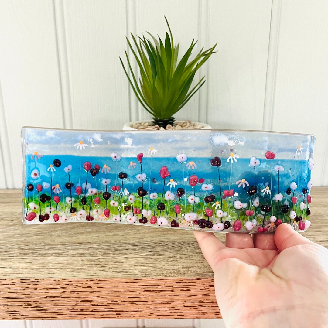 Fused Glass Cornish Coastal Wave, Cornish Fused Glass, Fused Glass ...