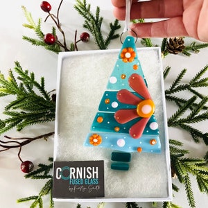 Fused Glass Christmas Tree Decoration, Tree Decoration, Christmas ...