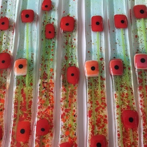 Fused Glass, Poppy Art, Remembrance Poppy, Poppy Gift, Remembrance Gift ...