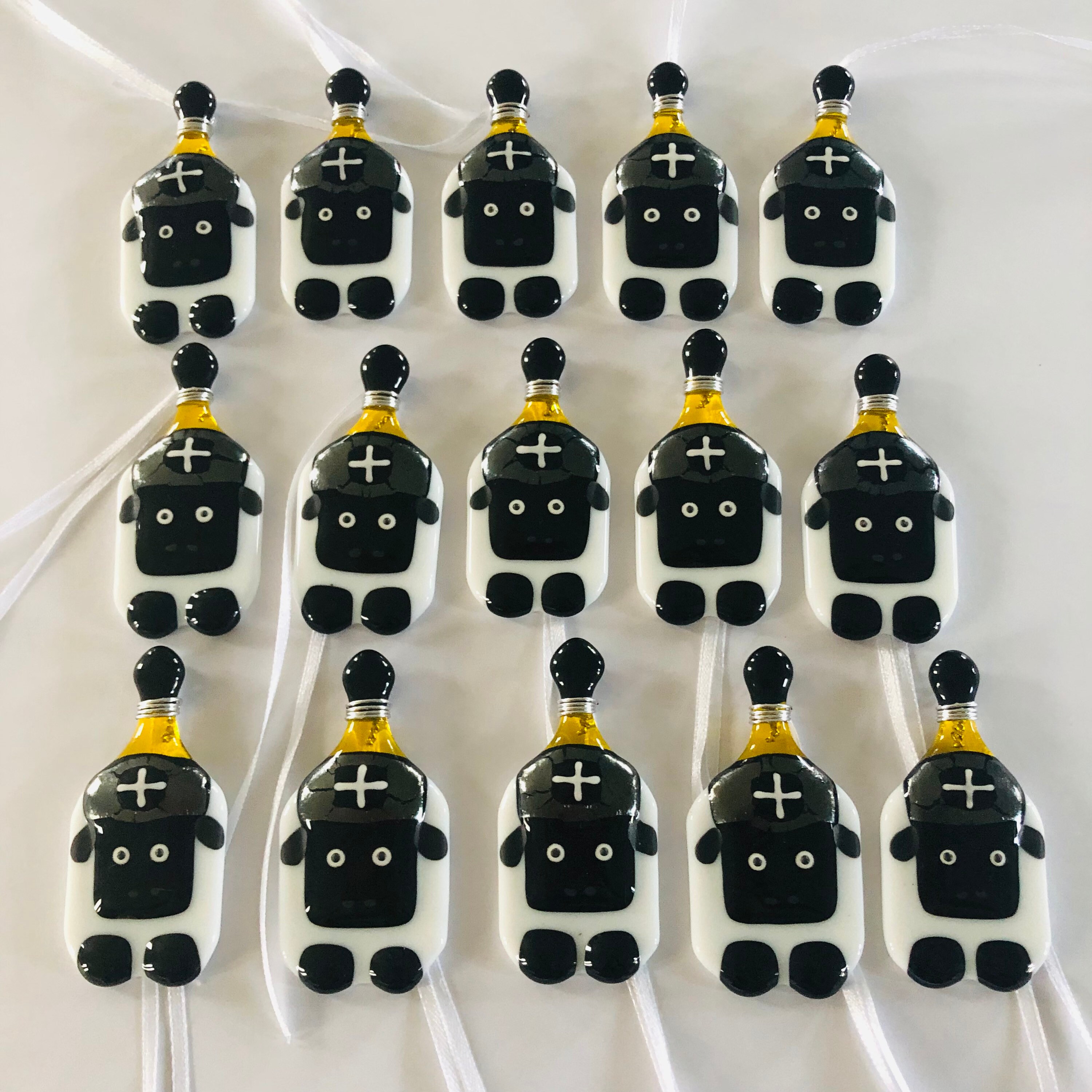 Fused Glass Cornish Sheep Christmas Decorations Fused Glass | Etsy