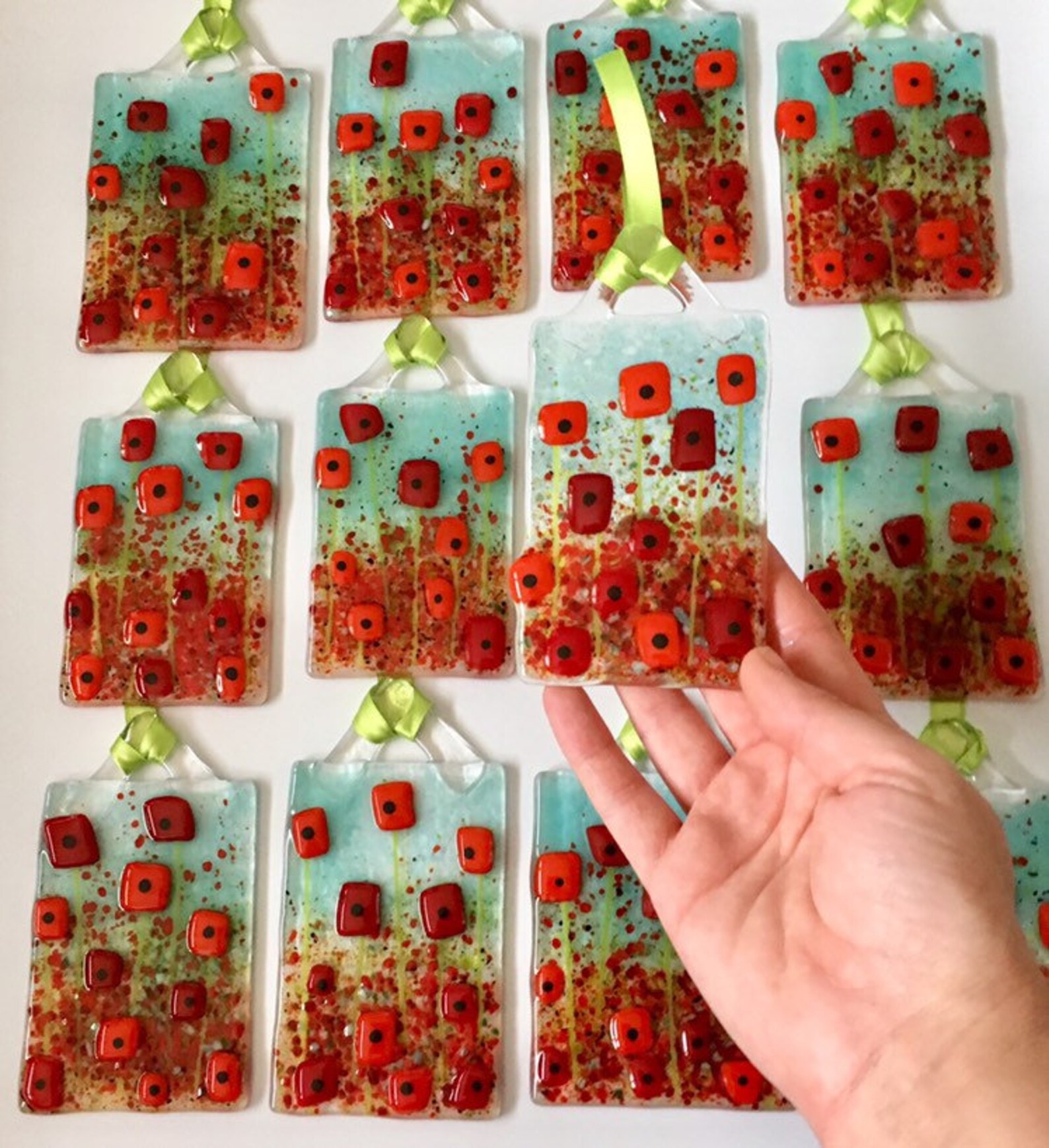 Fused Glass Poppy Art Remembrance Poppy Poppy Gift - Etsy UK