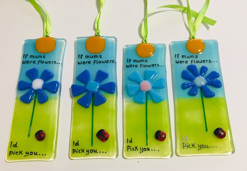 SALE- Fused Glass Art If Mums Were Flowers Id Pick You Sun Catcher ...