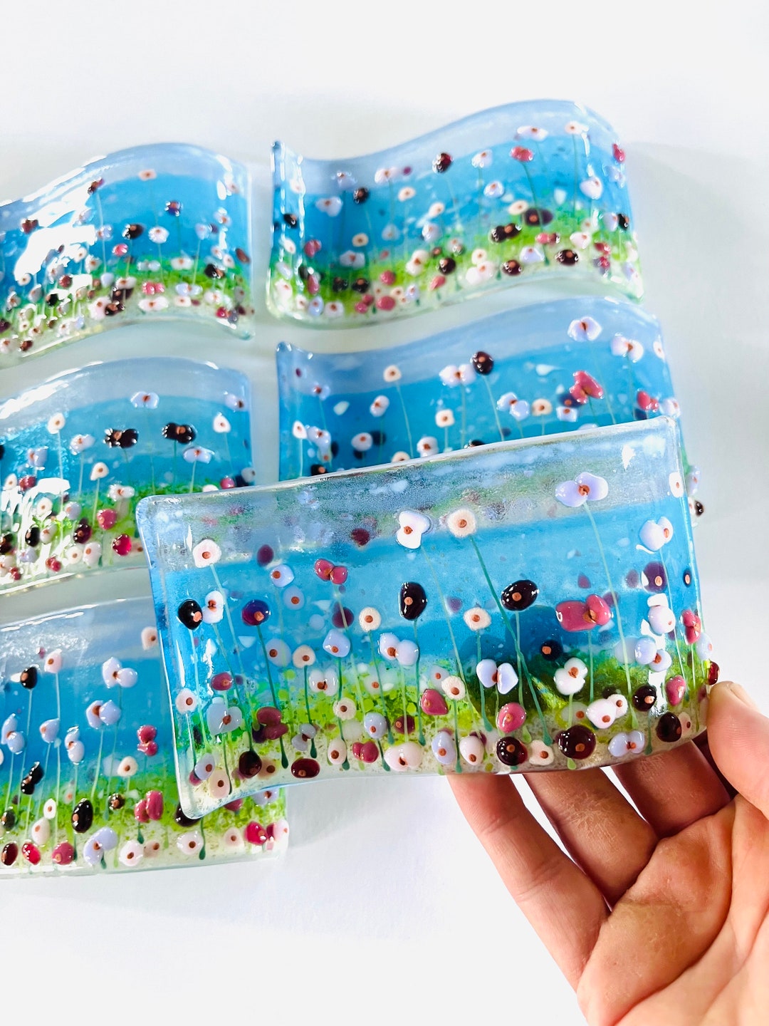 Fused Glass Cornish Coastal Wave, Cornish Fused Glass, Fused Glass ...