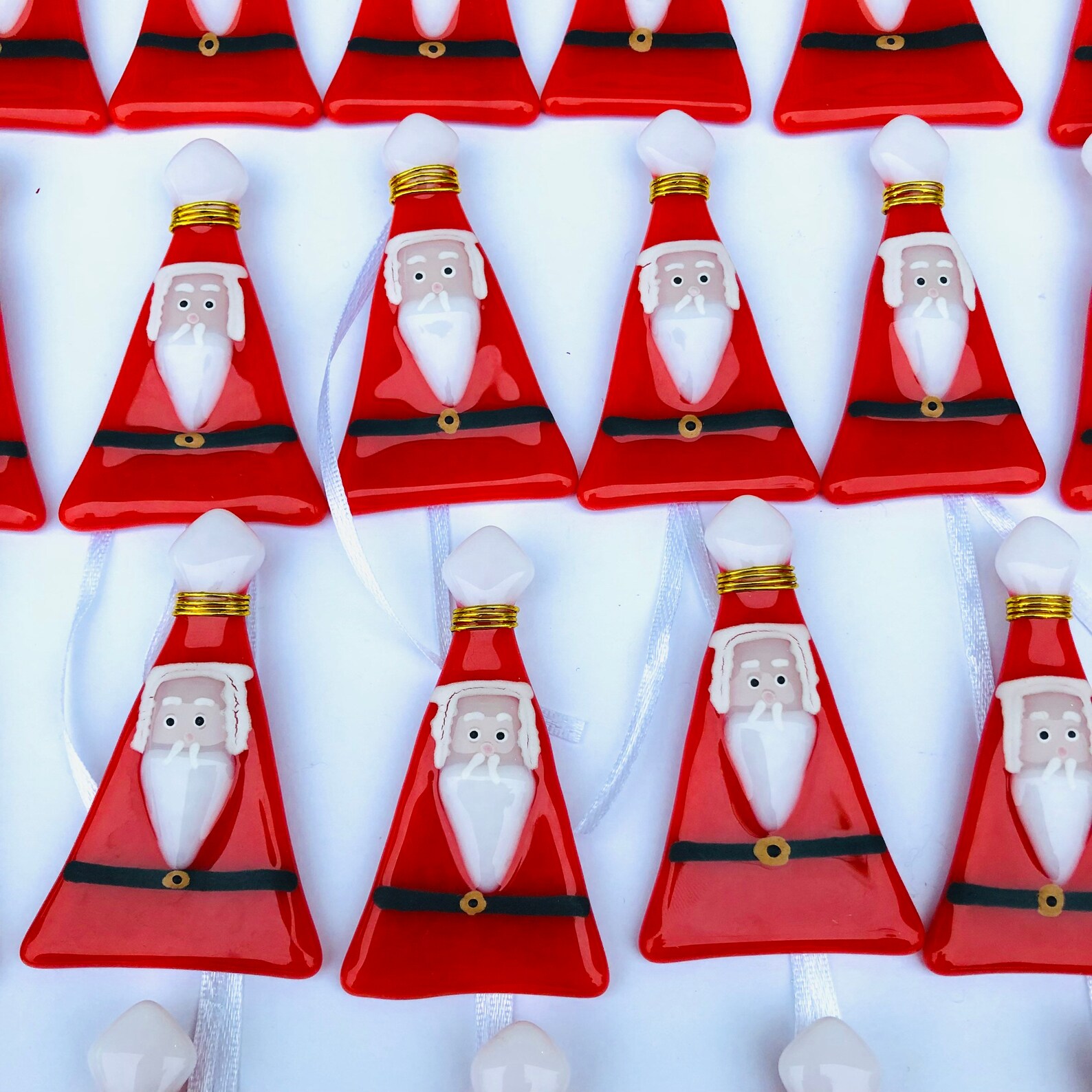 Fused Glass Santa Decoration Fused Glass Decoration Father - Etsy