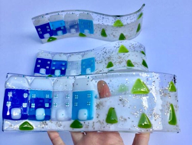 Fused Glass Christmas decoration Christmas decorations home | Etsy