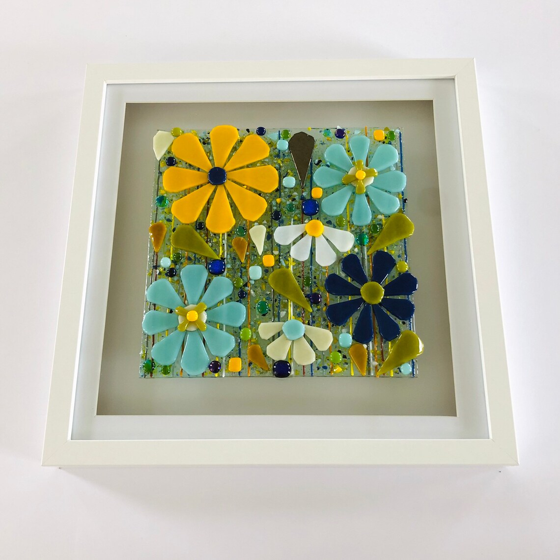 Fused Glass Flowers Summer Art - Fused Glass, Cornish Fused Glass ...